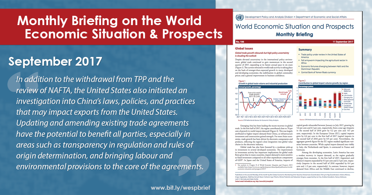 September 2017 Briefing on the World Economic Situation And Prospects ...